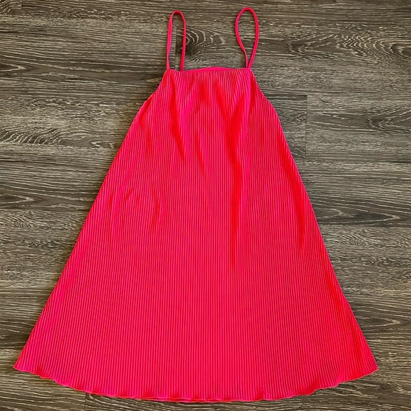 Zara | Dresses | Zara Hot Pink Dress Double Lined In Chest Area | Poshmark
